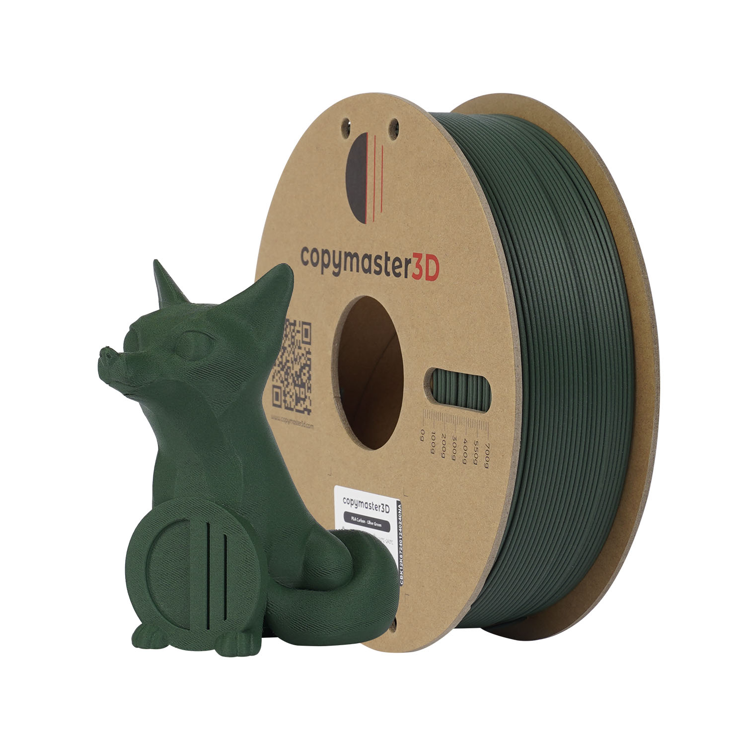 Copymaster3D Carbon PLA filament 1 kg, mørkegrøn - PLA filament ...